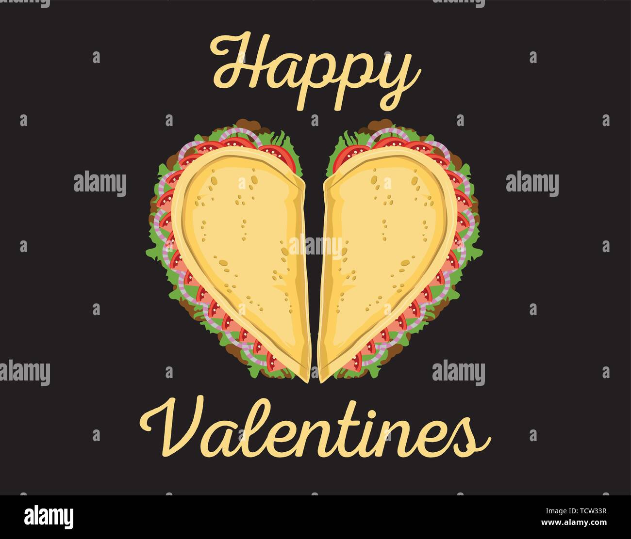 Delicious Heart Taco Stock Vector Image & Art - Alamy