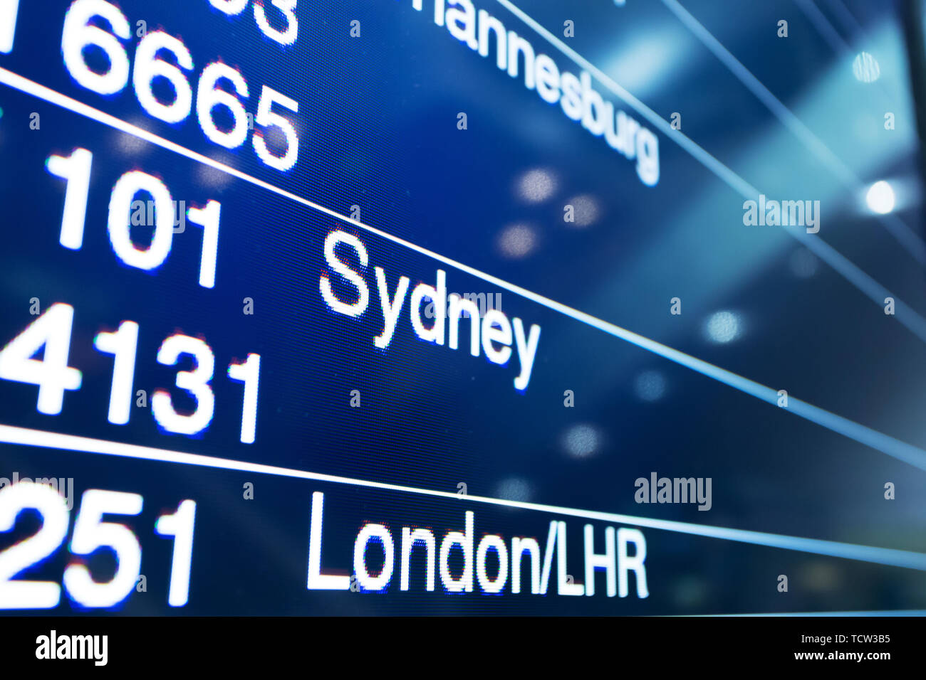 Flight schedule monitor hi-res stock photography and images - Alamy
