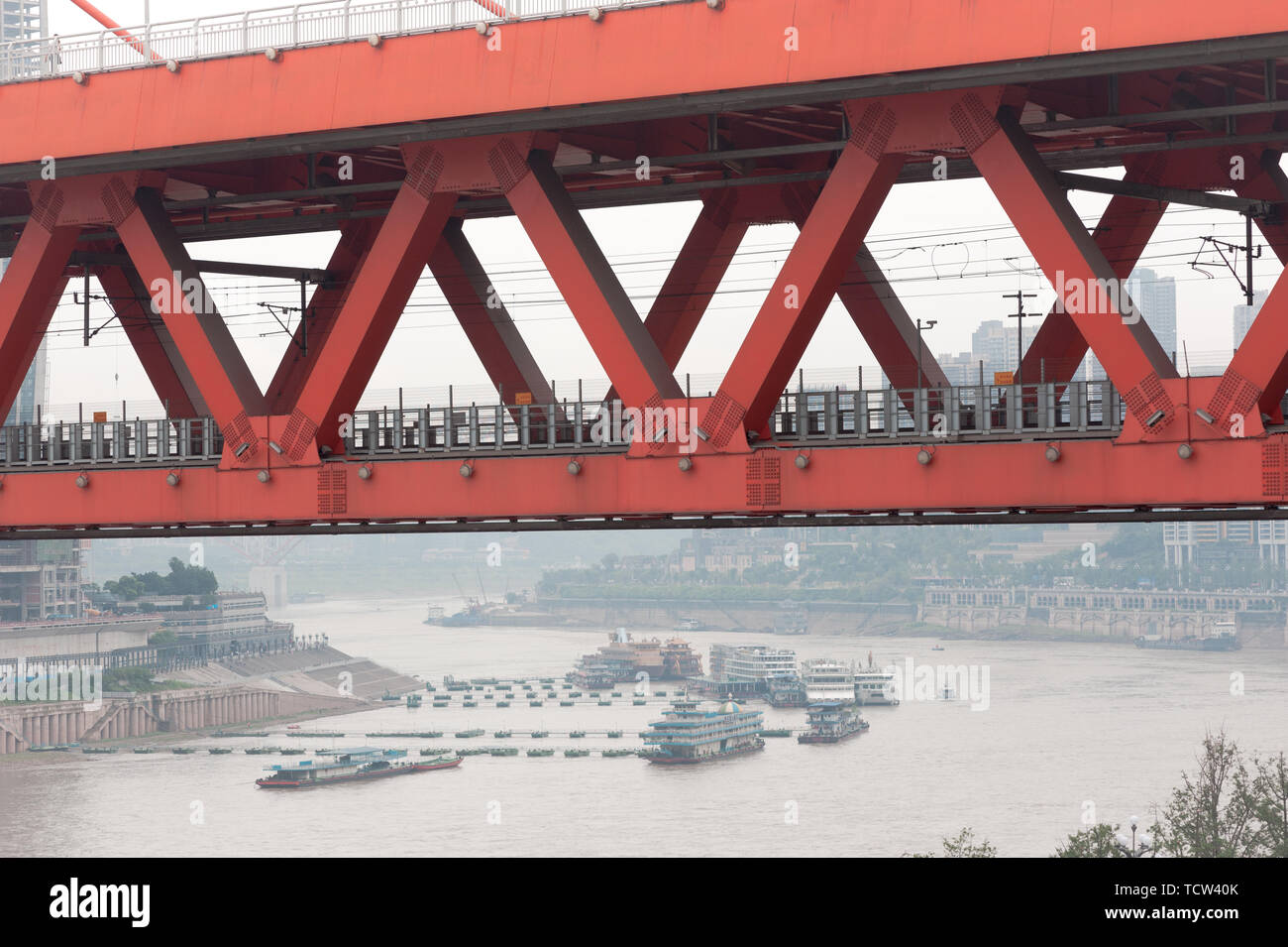 Dongshui Gate Bridge in Chongqing Stock Photo - Alamy