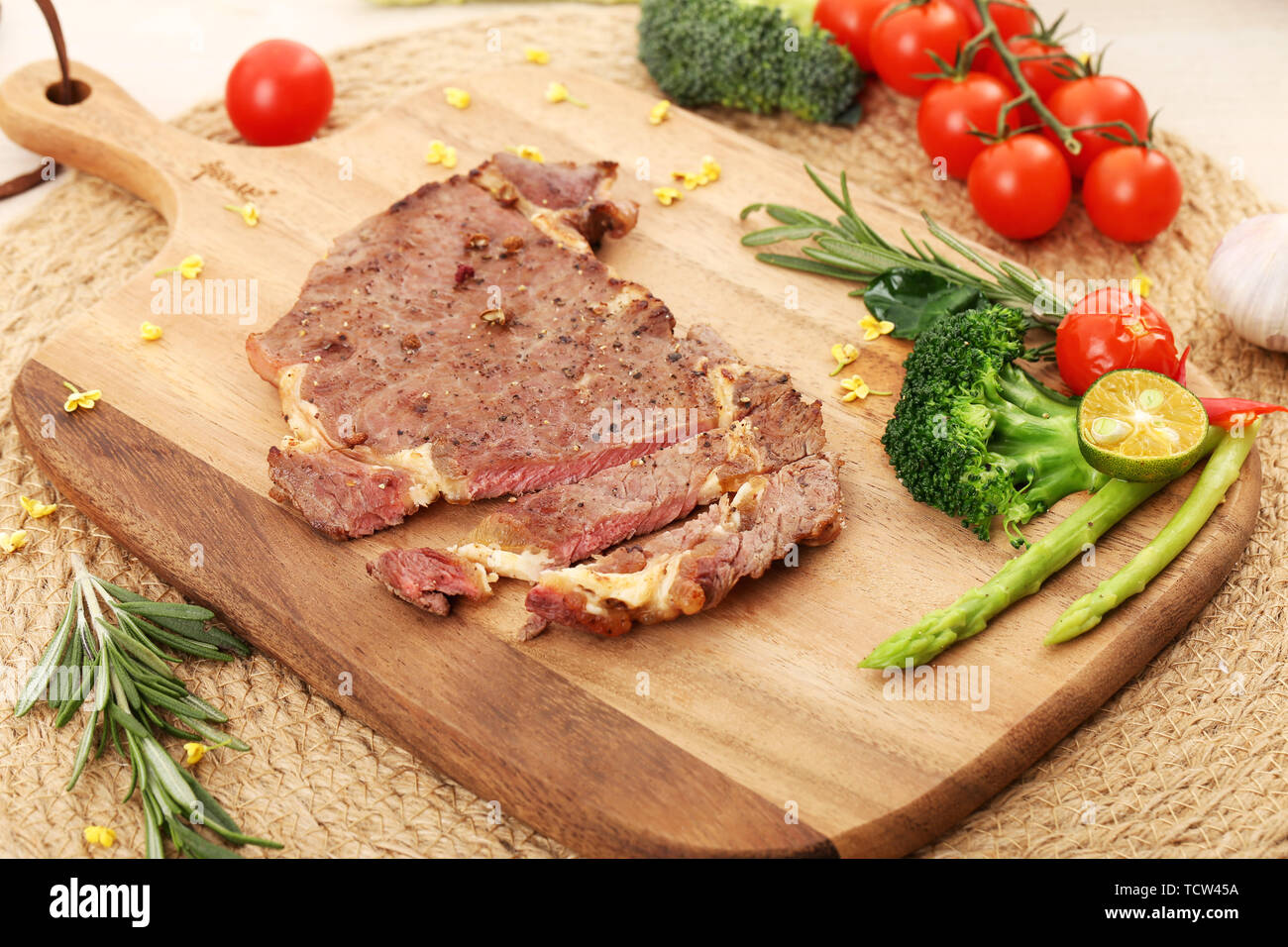 Australian western cold steak Stock Photo - Alamy