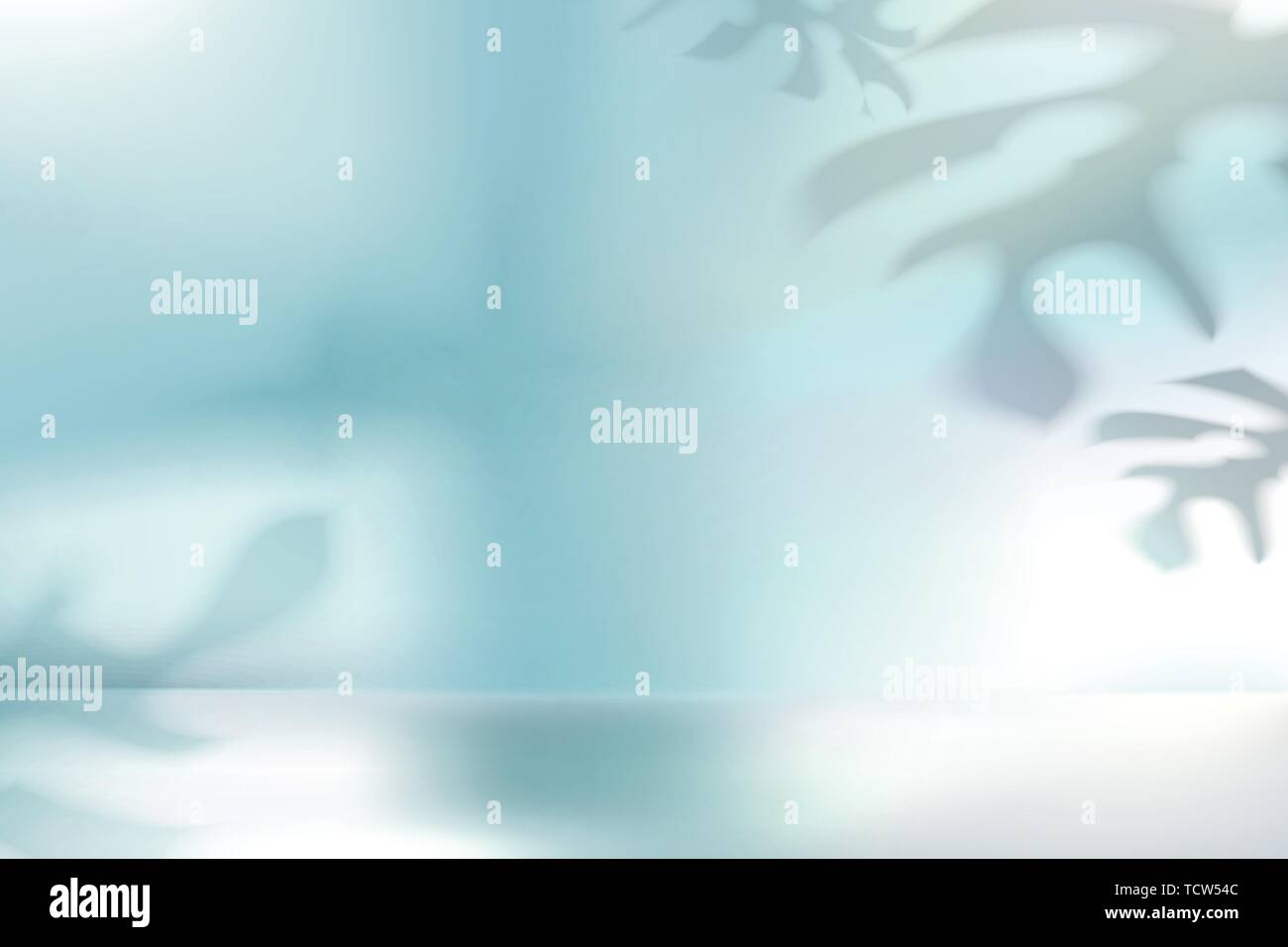 Abstract clear blue background with tropical plants shadow Stock Vector ...