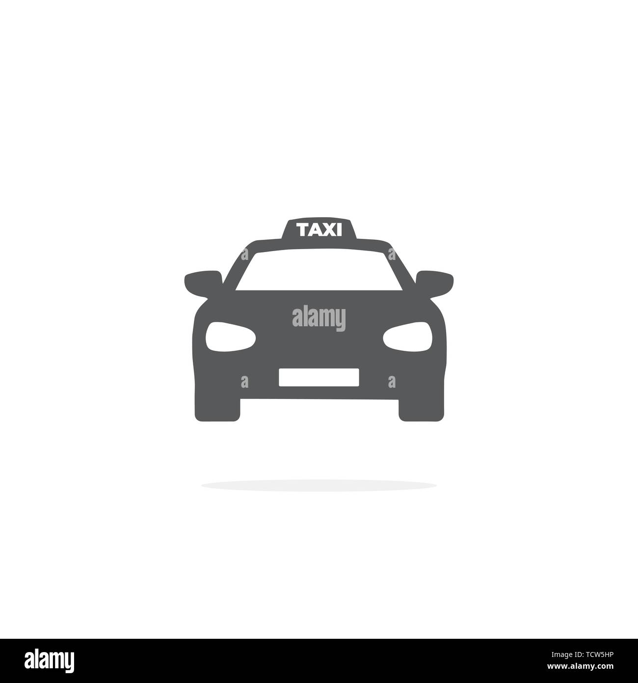 Taxi icon light on Stock Vector Images - Alamy