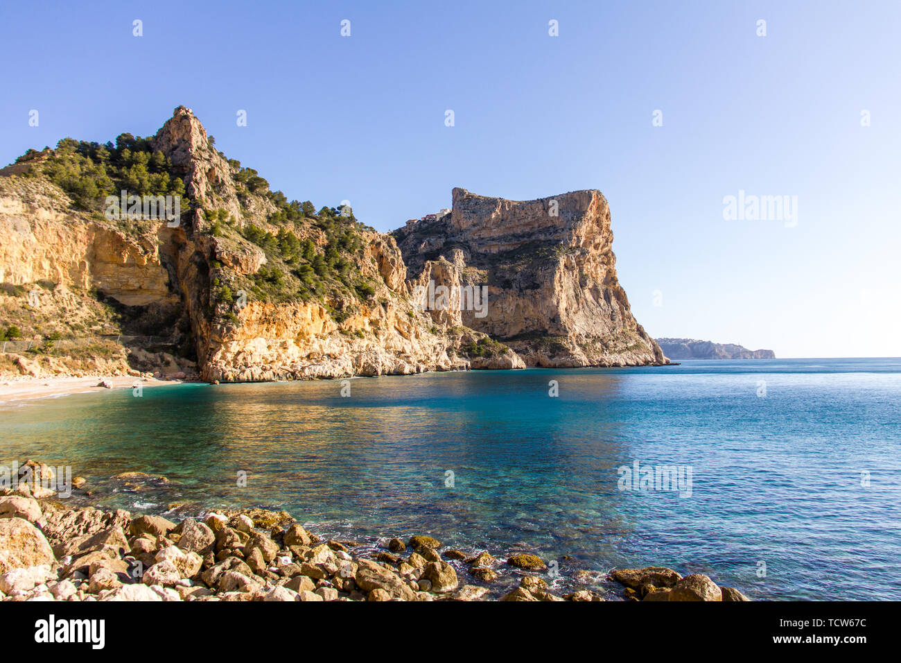 Moraig cove beach in Benitatxell, Alicante, Spain Stock Photo - Alamy