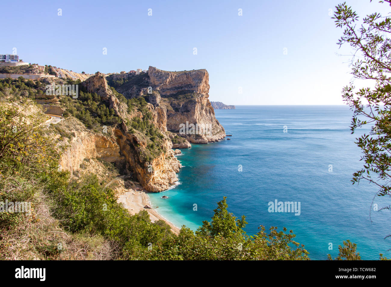 Moraig cove beach in Benitatxell, Alicante, Spain Stock Photo - Alamy