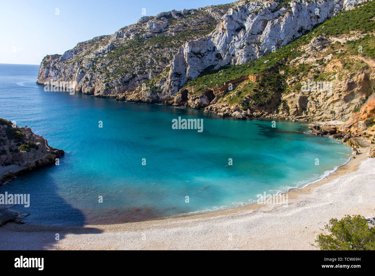 Granadella cove beach in Javea, Spain Stock Photo - Alamy