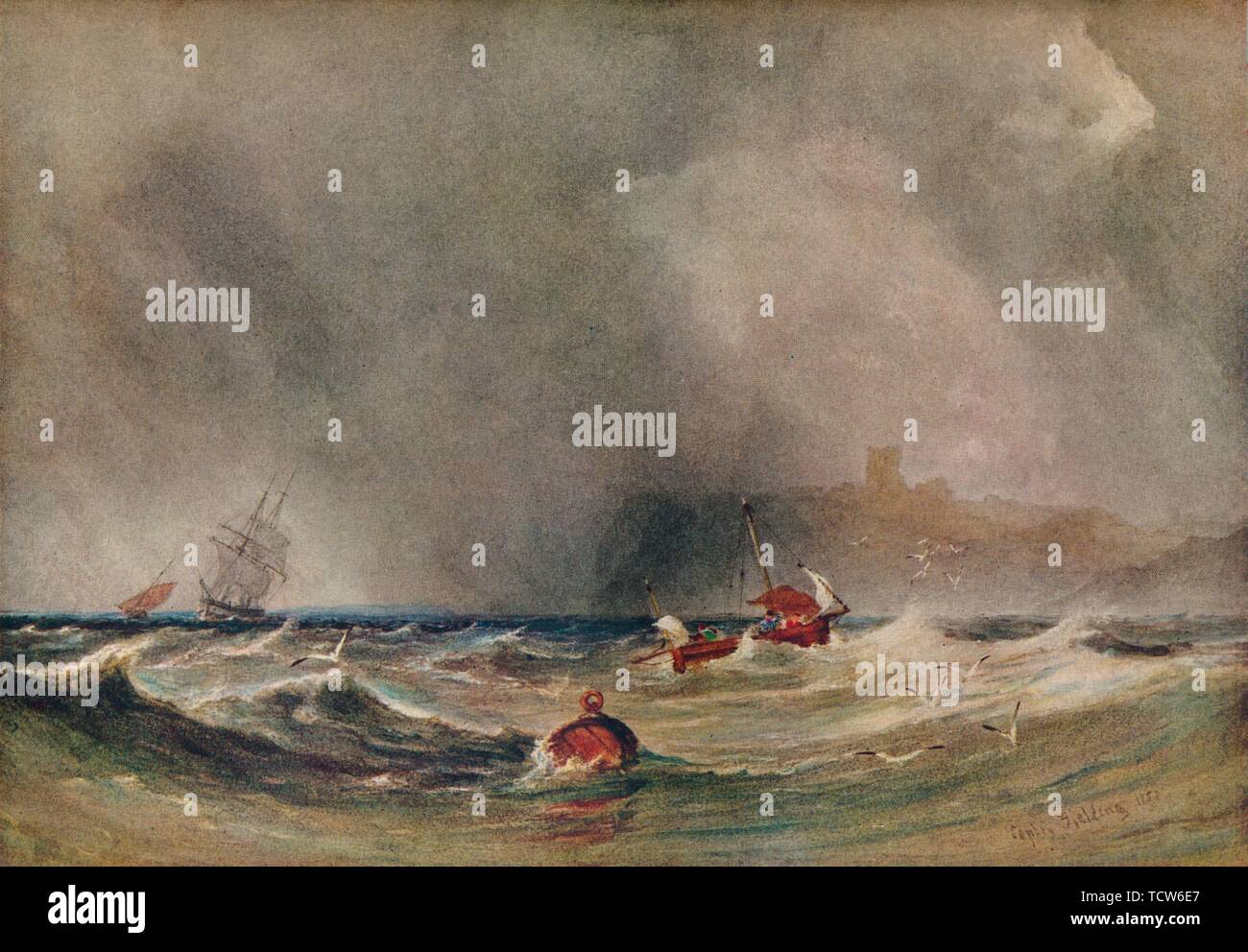 'Storm off Whitby', 1851, (1930). Creator: Anthony Vandyke Copley ...