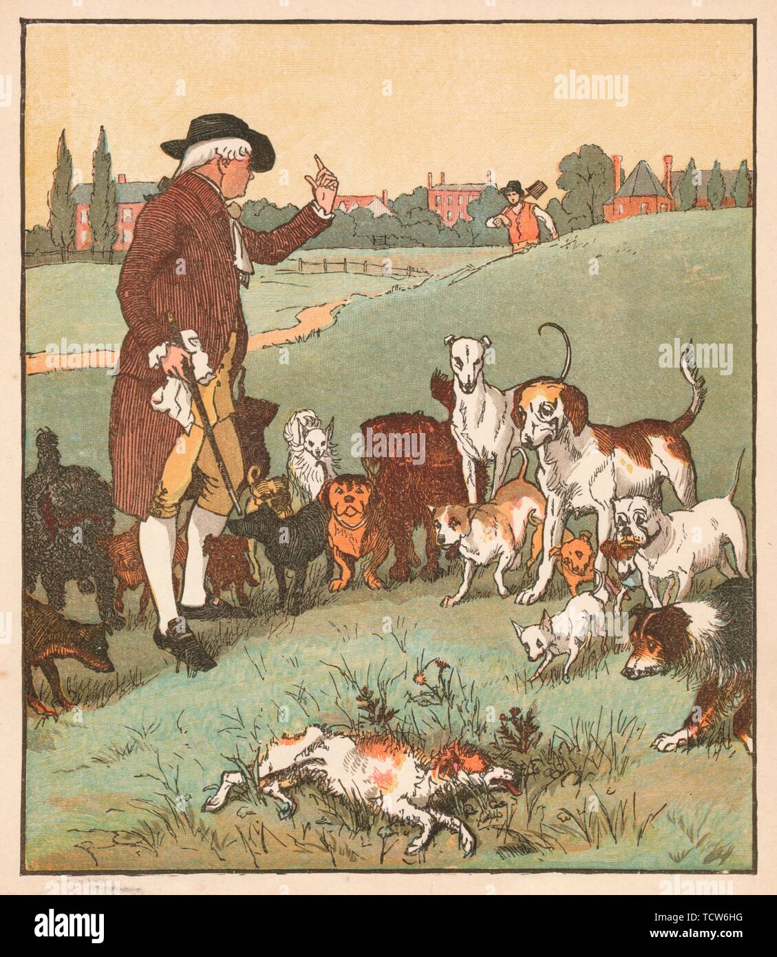 'The dog it was that died', c1879. Creator: Randolph Caldecott Stock ...