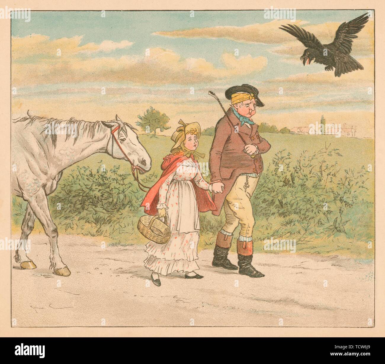 'The mischievous Raven flew laughing away', c1885, (1934). Creator ...