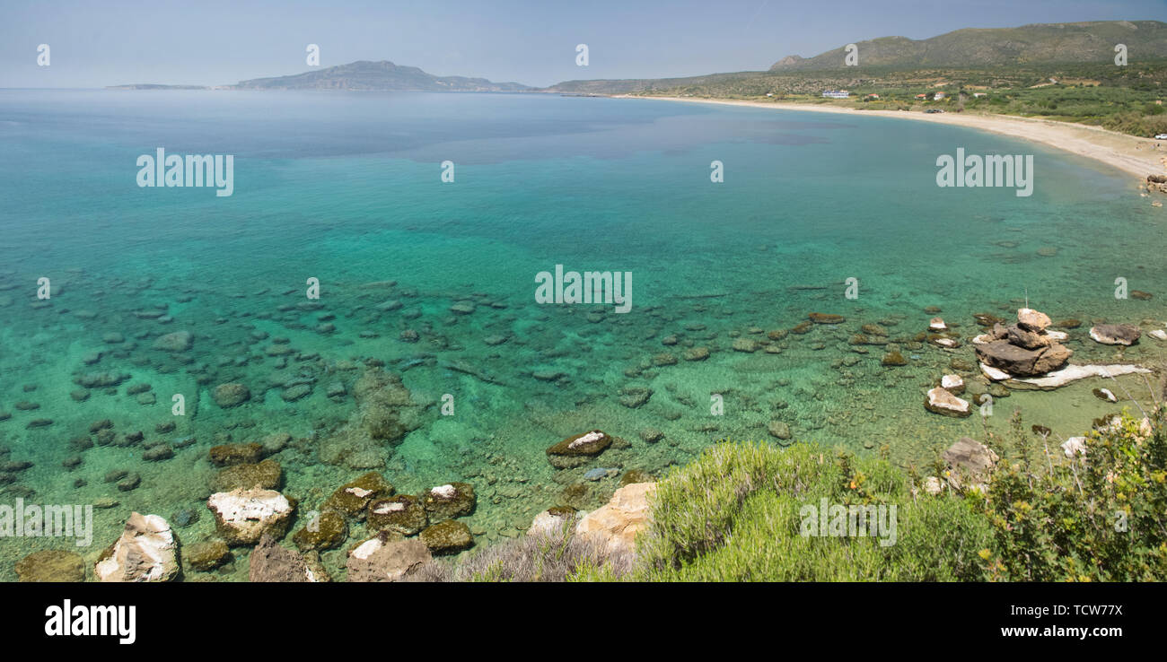 Plitra Beach on Peloponnese, Lakonia Greece Stock Photo - Alamy