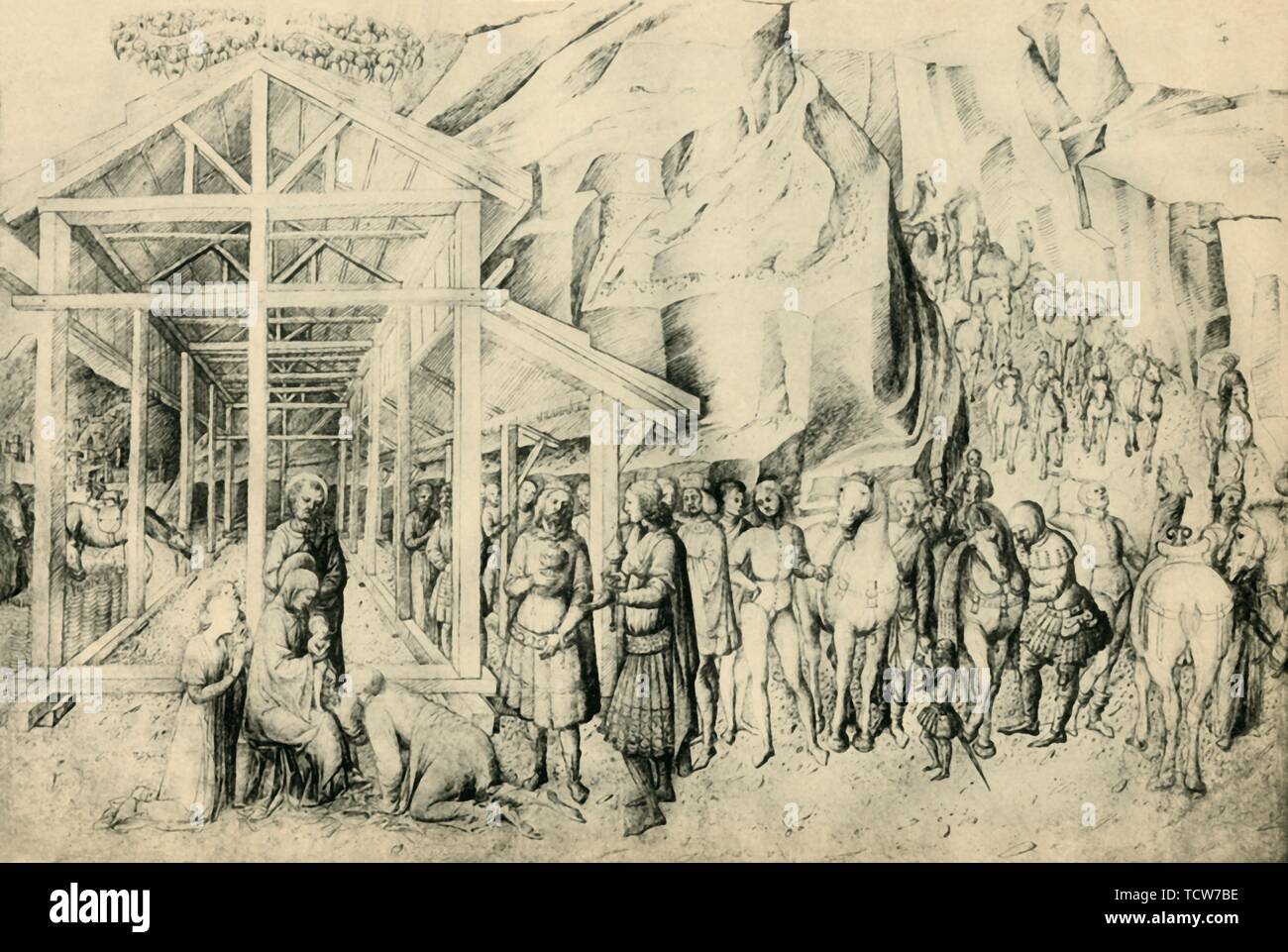 Adoration of the Magi, c1430-1460, (1943). Creator: Jacopo Bellini Stock Photo - Alamy