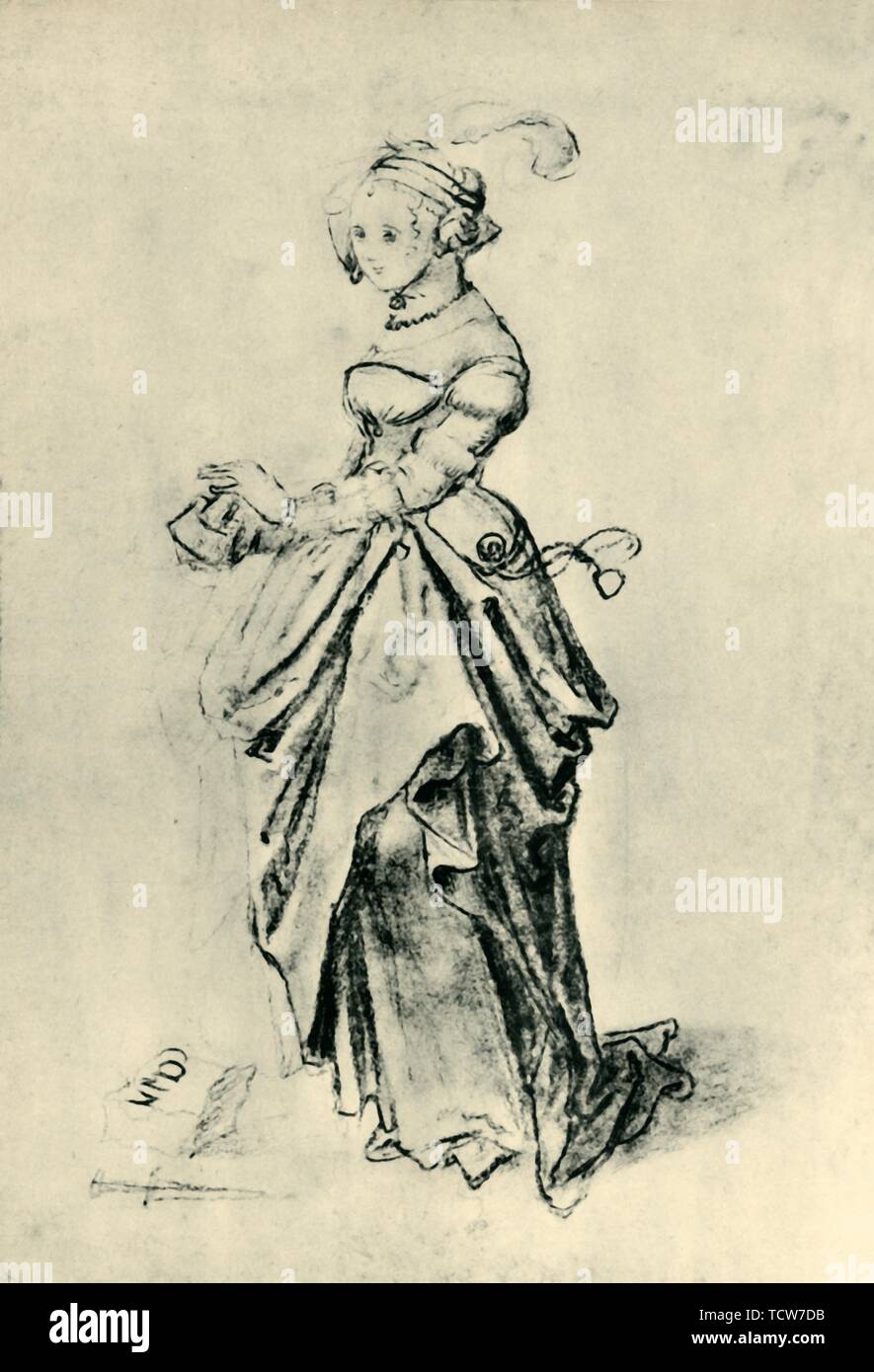 Young woman, early 16th century, (1943). Creator: Nicolas Manuel ...