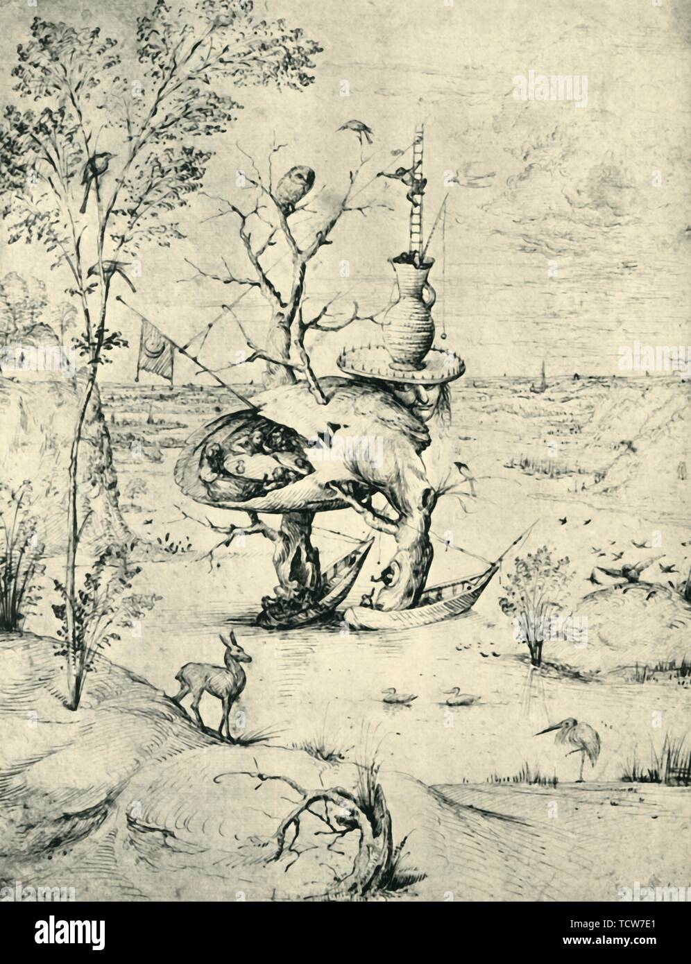 'The Tree-Man', c1505, (1943). Creator: Hieronymus Bosch Stock Photo ...