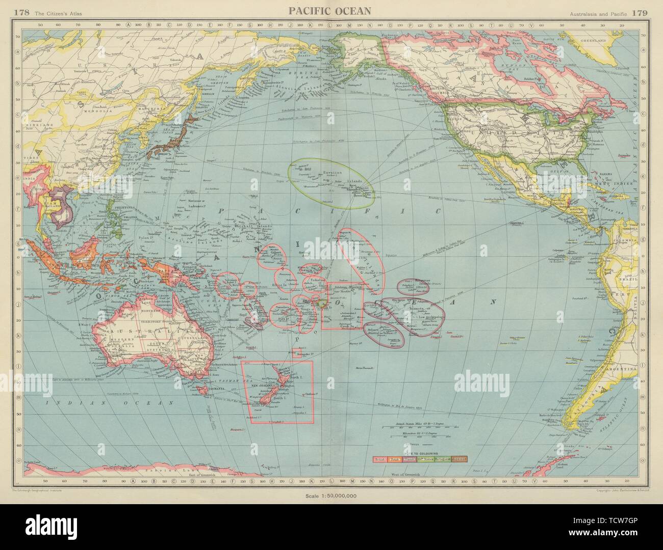 South pacific map hi-res stock photography and images - Alamy