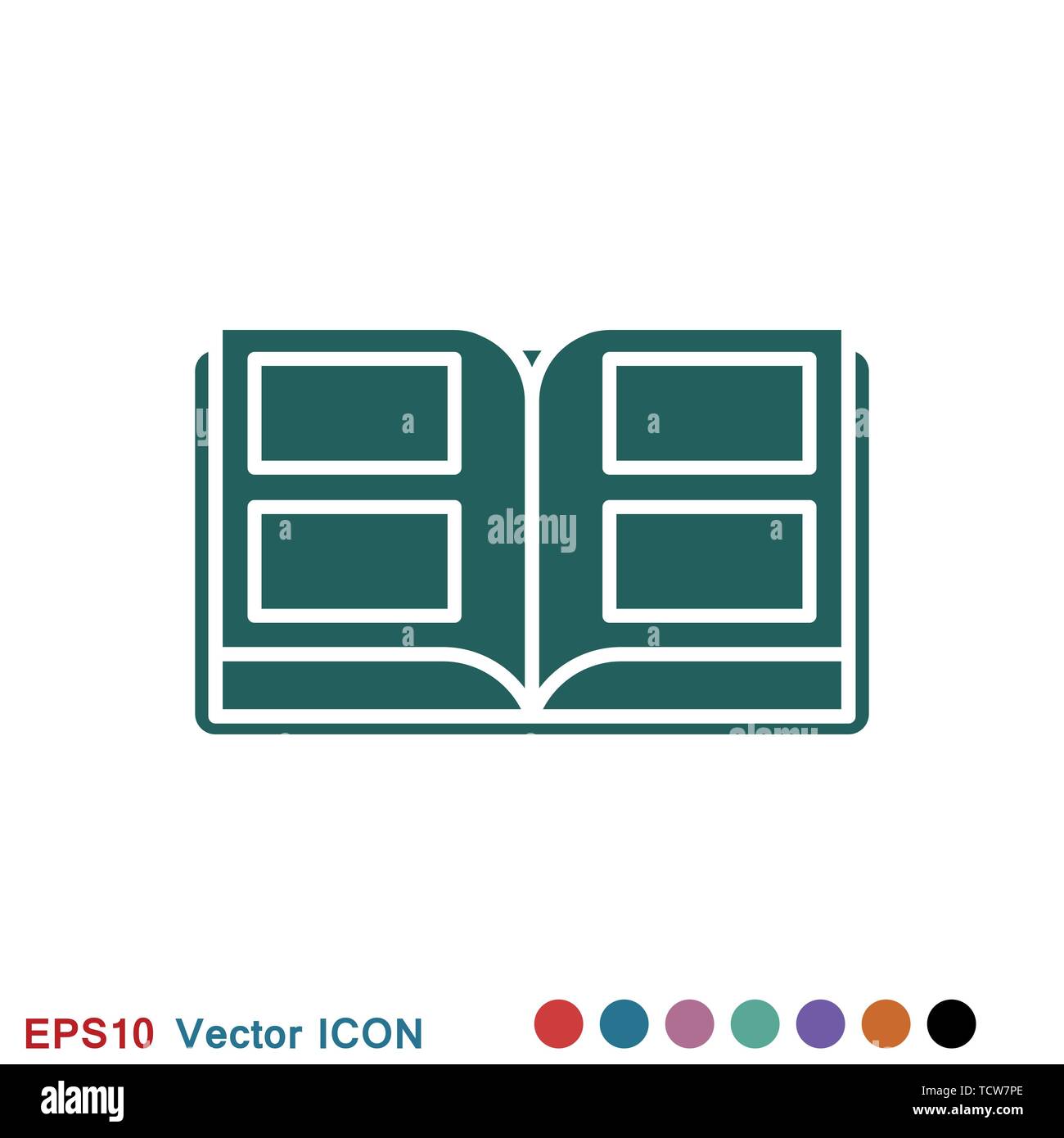 Photo album vector icon on white background illustration Stock Vector ...