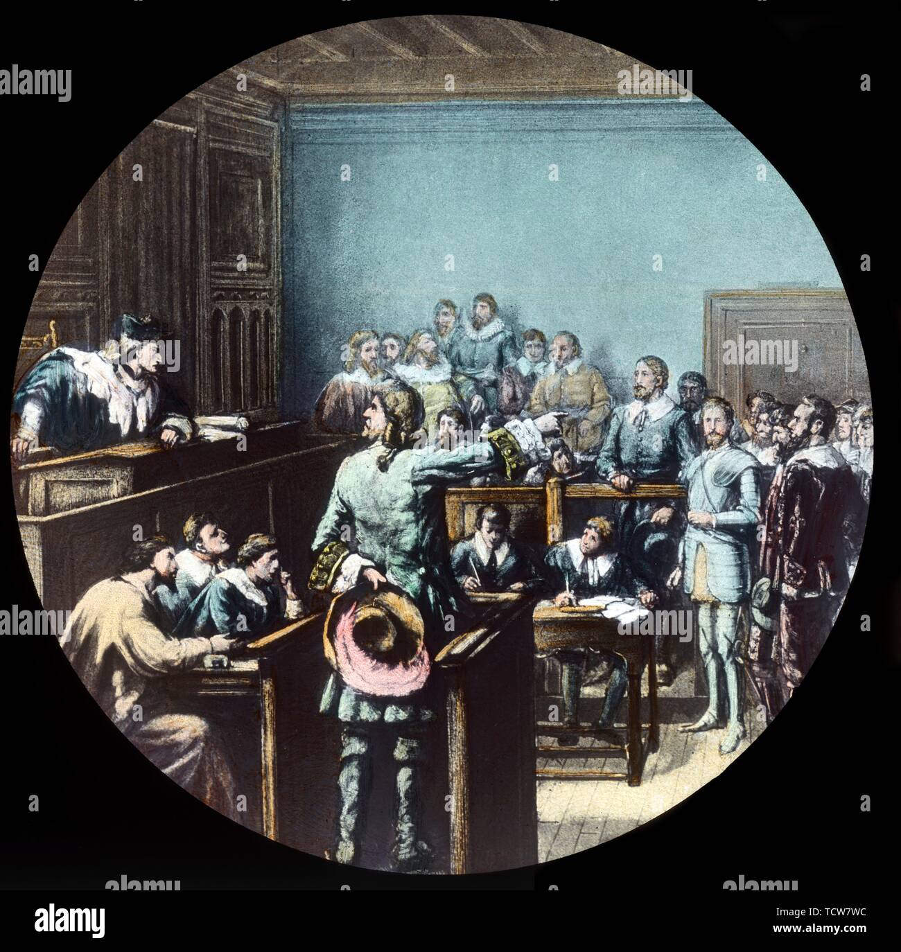 'Christian and Faithful on Trial', c1910. Creator: Unknown Stock Photo ...