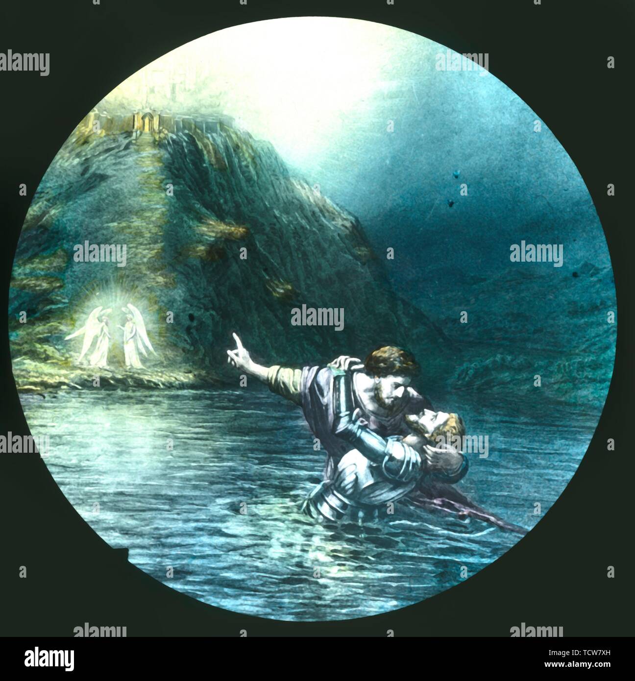 'Crossing the River of Death', c1910. Creator: Unknown Stock Photo - Alamy