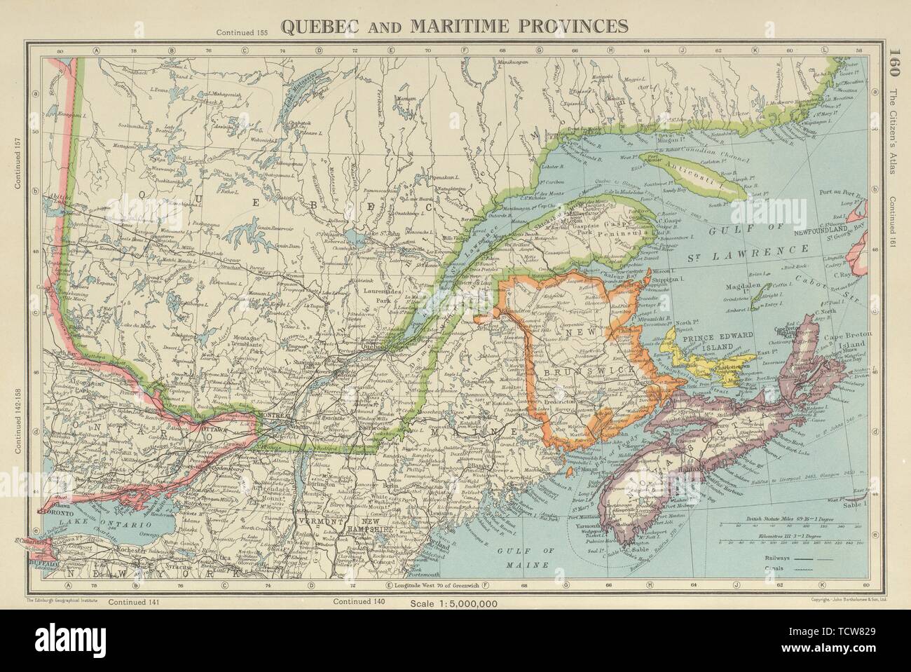 QUEBEC & MARITIME PROVINCES. NS Prince Edward Island NB. BARTHOLOMEW ...