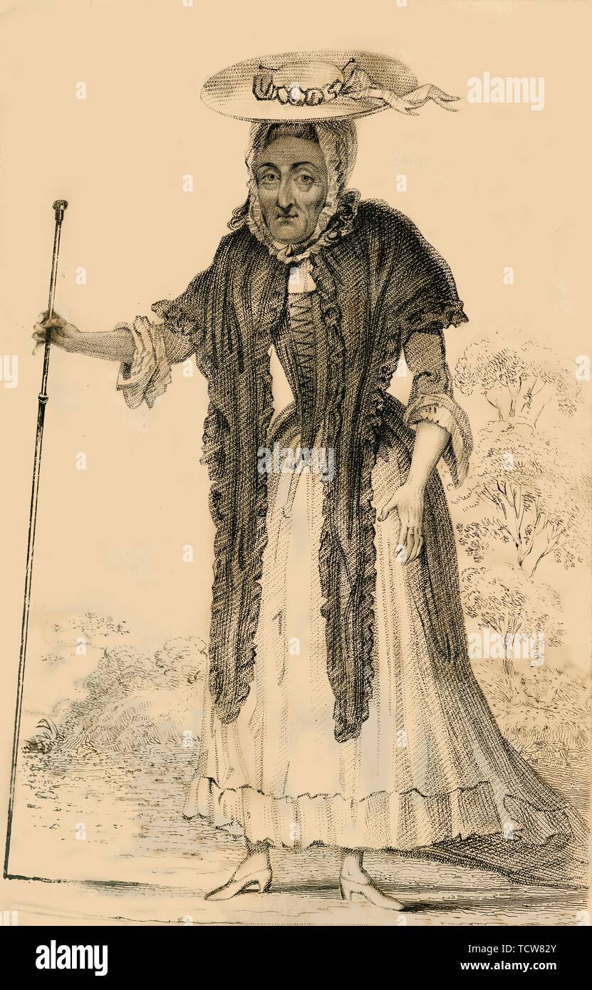 'Jane Lewson, Remarkable for her age and pecularities', 1821. Creator ...