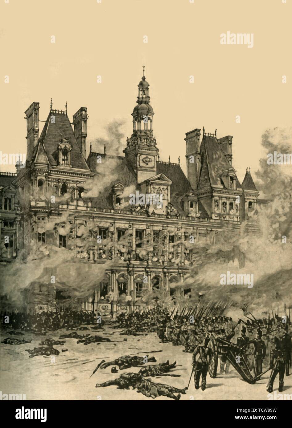 Capture of the Hotel de Ville, Paris, July Revolution, 1830 (c1890 ...