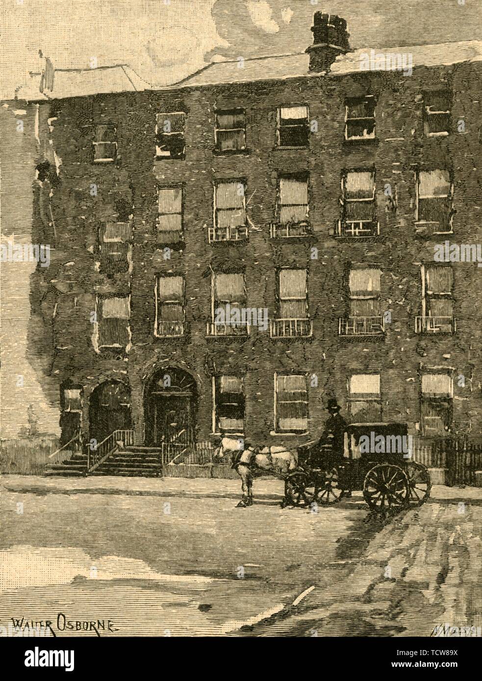 Daniel O'Connell's house in Merrion Square, Dublin, Ireland, c1890 ...