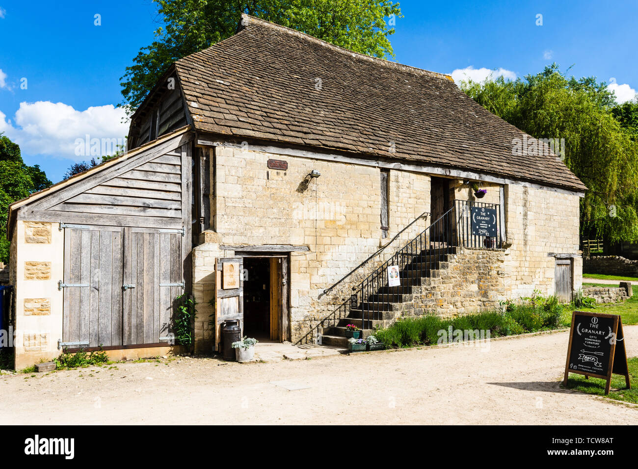 The granary is a shop located in a 2 storey barn with outside stone ...