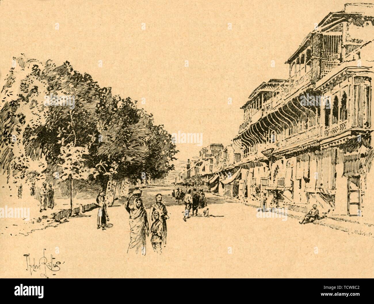 The Chandni Chowk, Delhi, India, c1890. Creator: Unknown Stock Photo ...