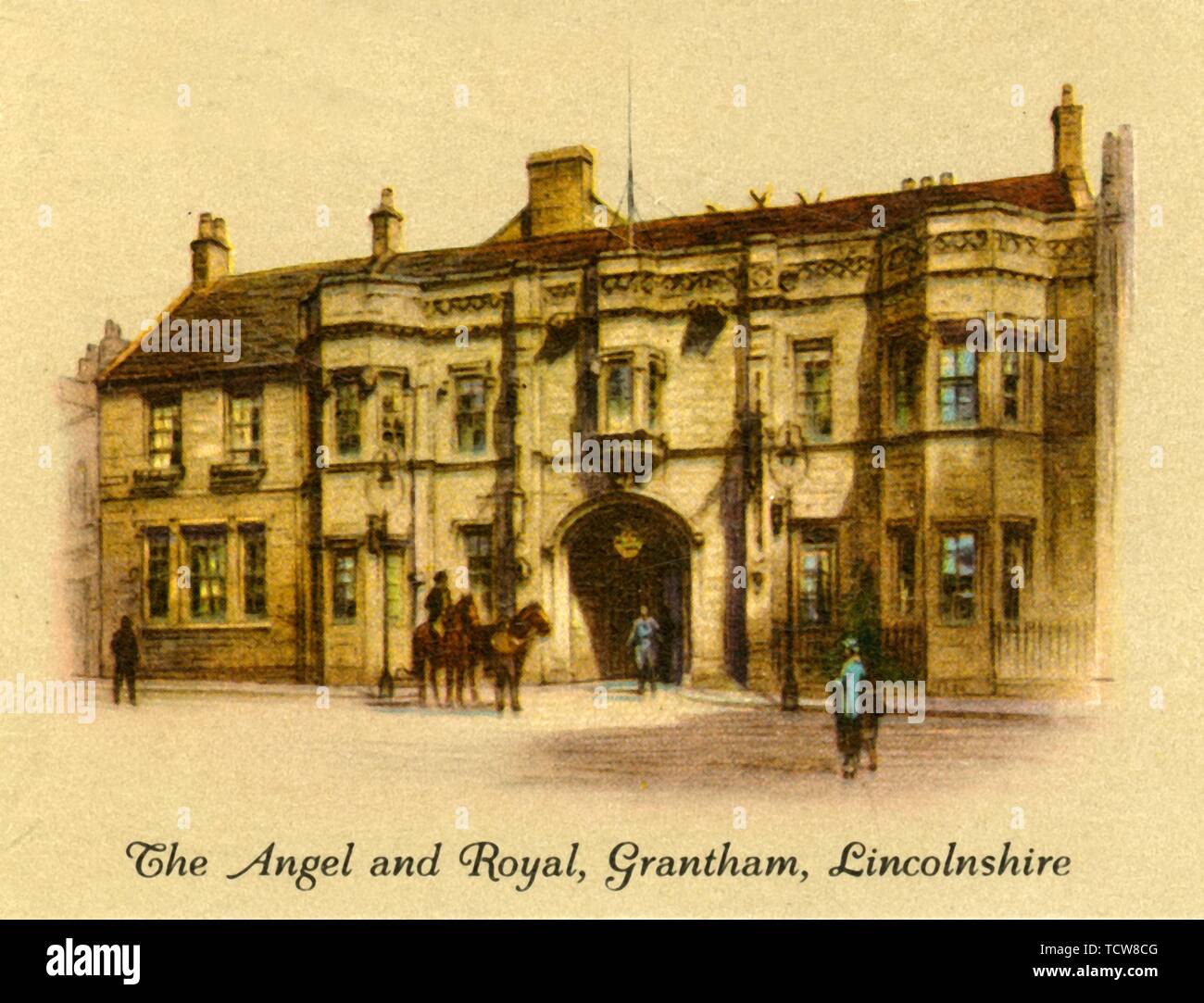 'The Angel and Royal, Grantham, Lincolnshire', 1936. Creator: Unknown Stock Photo - Alamy