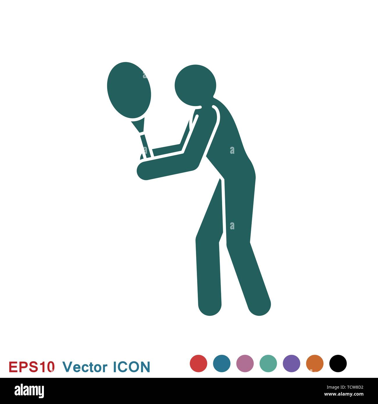 Athlete icon isolated on background vector illustration, sign design ...