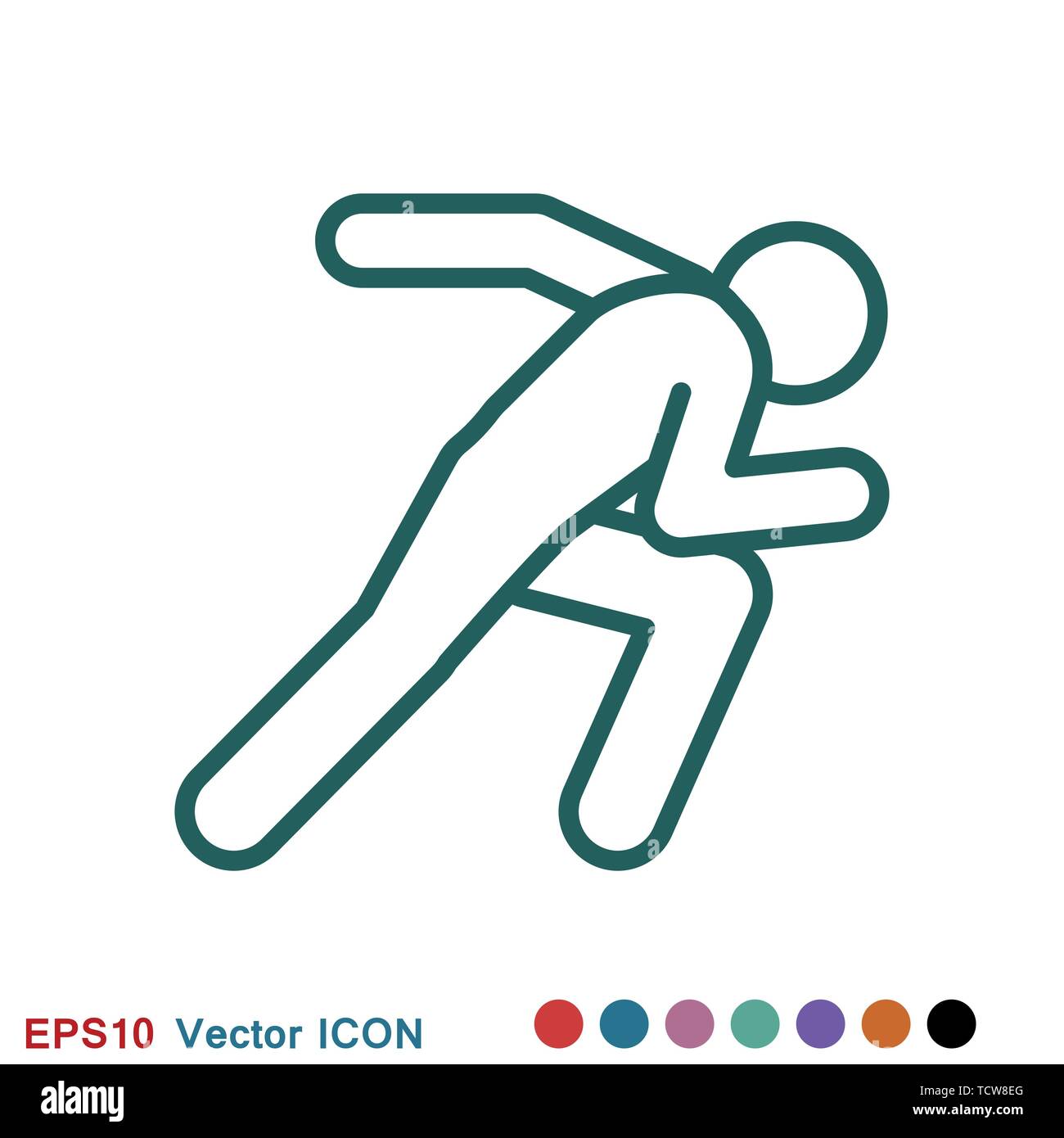 Athlete icon isolated on background vector illustration, sign design ...