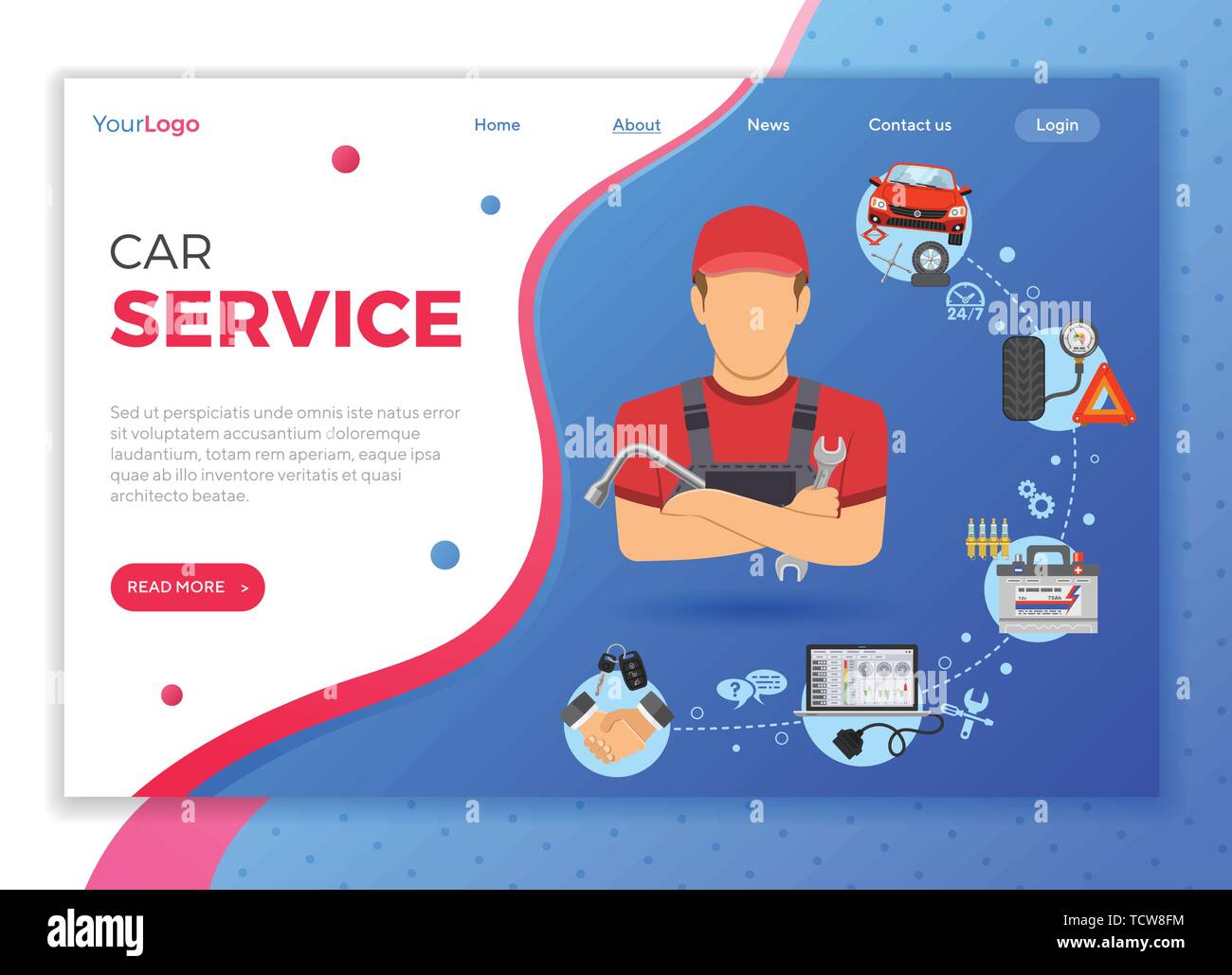 Car Service Concept Stock Vector Image & Art - Alamy
