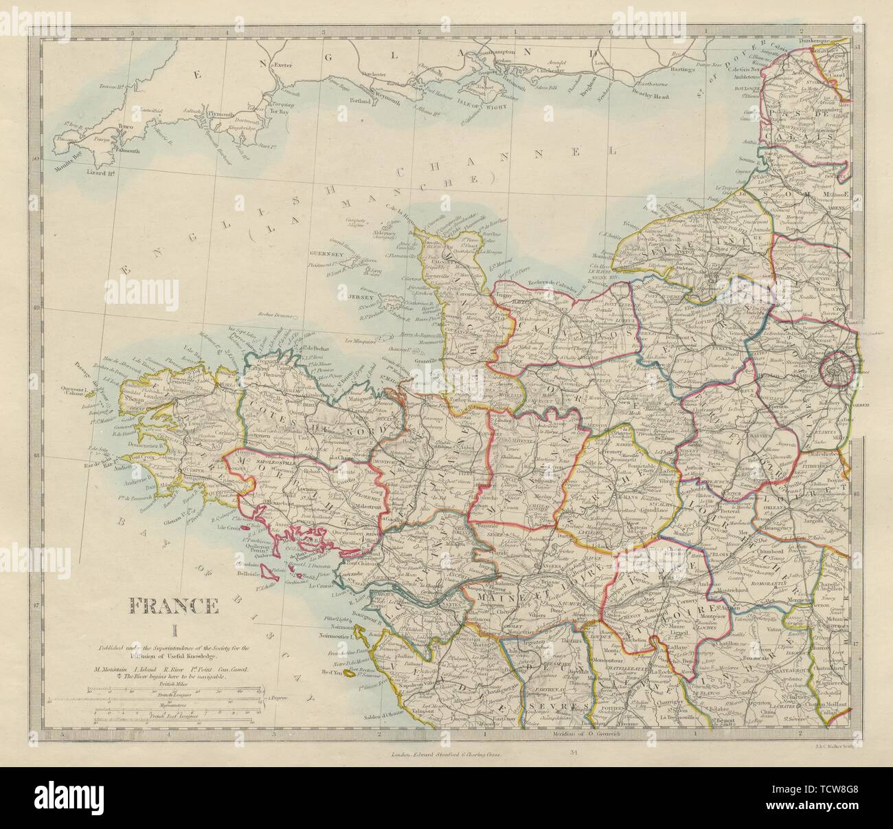 Normandie outline map hi-res stock photography and images - Alamy