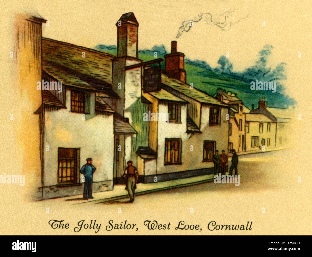 'The Jolly Sailor, West Looe, Cornwall', 1939. Creator: Unknown Stock ...
