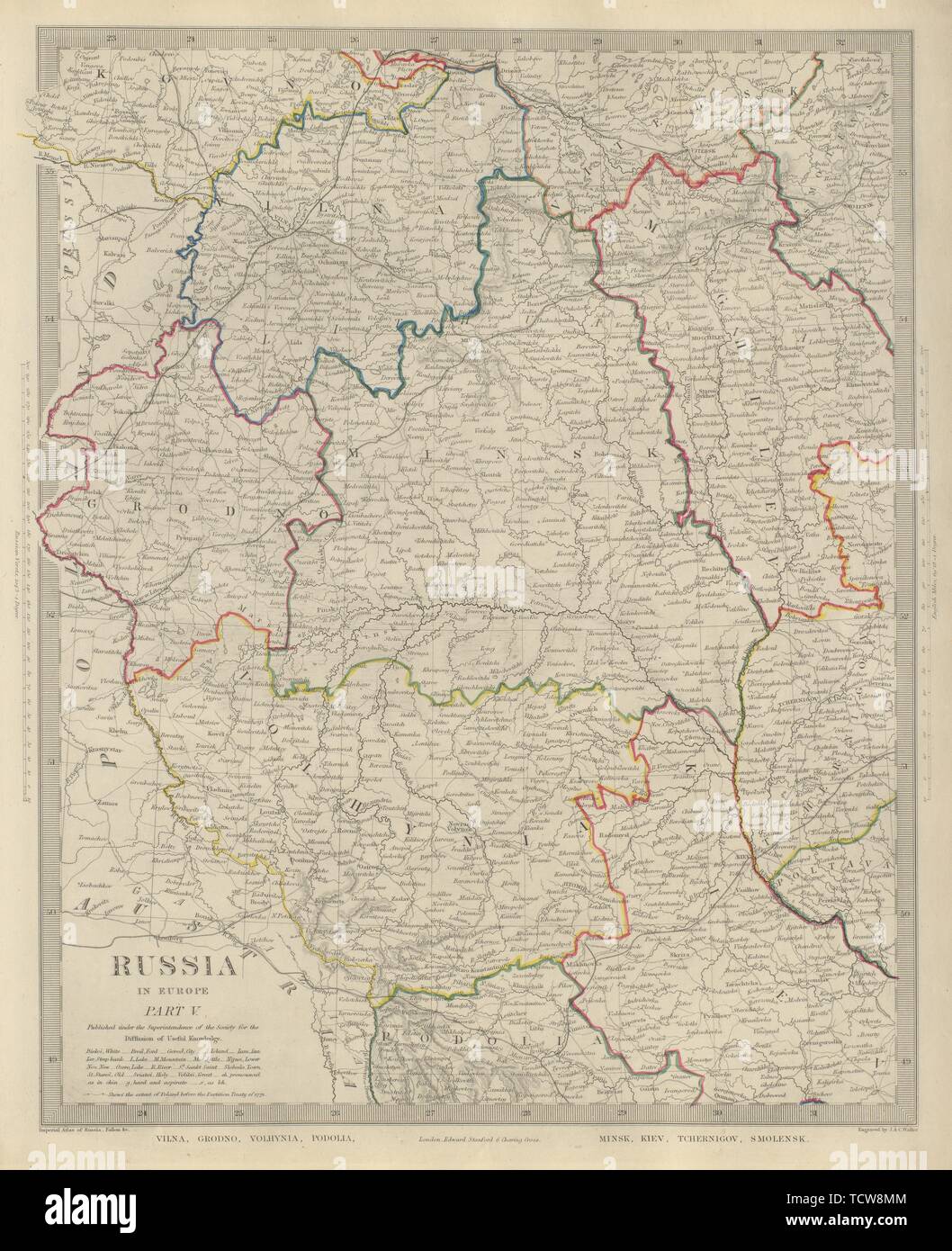 EASTERN EUROPE Vilnius Belarus Lithuania Grodno Podolia Minsk Kiev SDUK ...