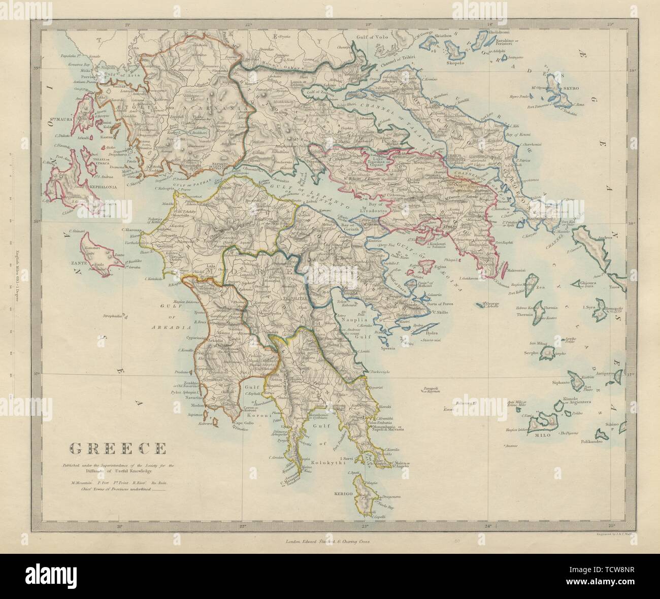 Outline map of ionian islands hi-res stock photography and images - Alamy