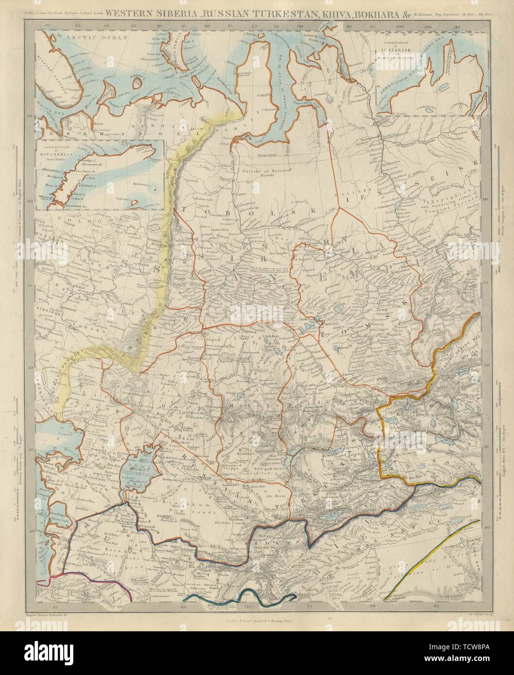 CENTRAL ASIA. Western Siberia Russian Turkestan Khiva Bukhara. SDUK ...