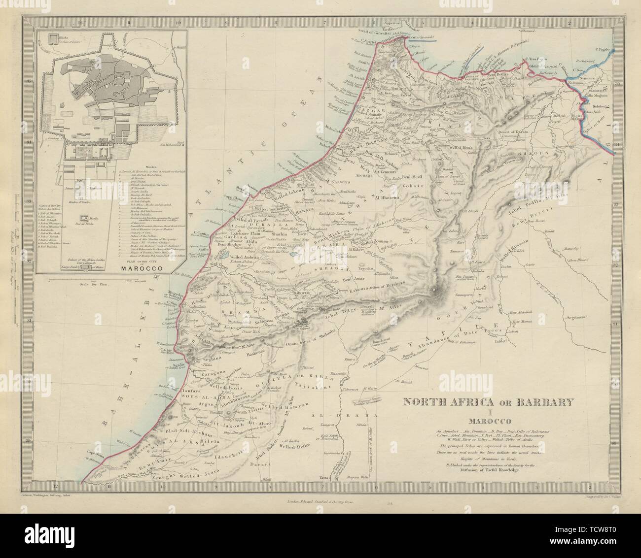 19th Century Map Of Morocco High Resolution Stock Photography and ...