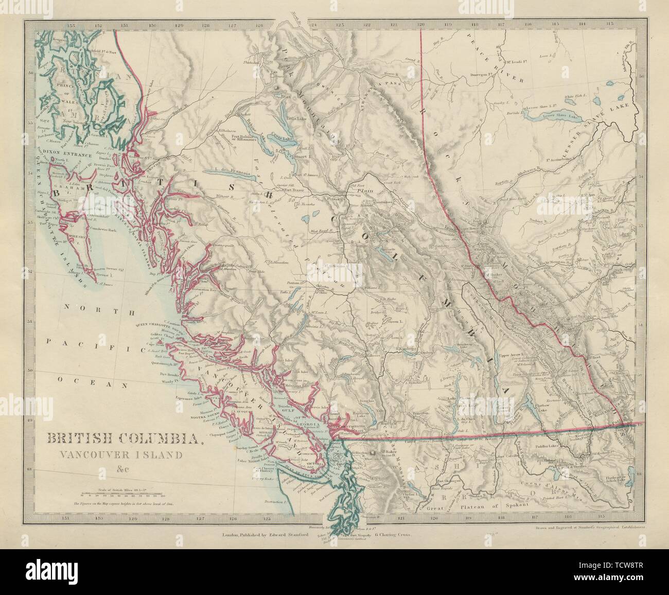 British north america map 19th century hi-res stock photography and ...