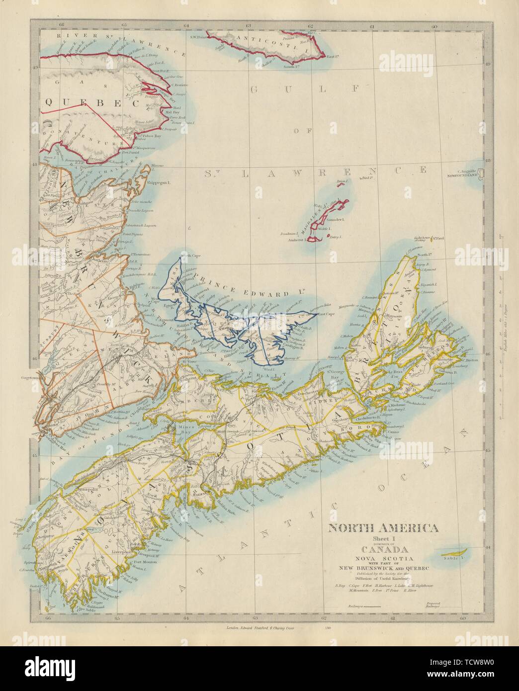 NOVA SCOTIA, New Brunswick Quebec Prince Edward's Island. Canada. SDUK ...