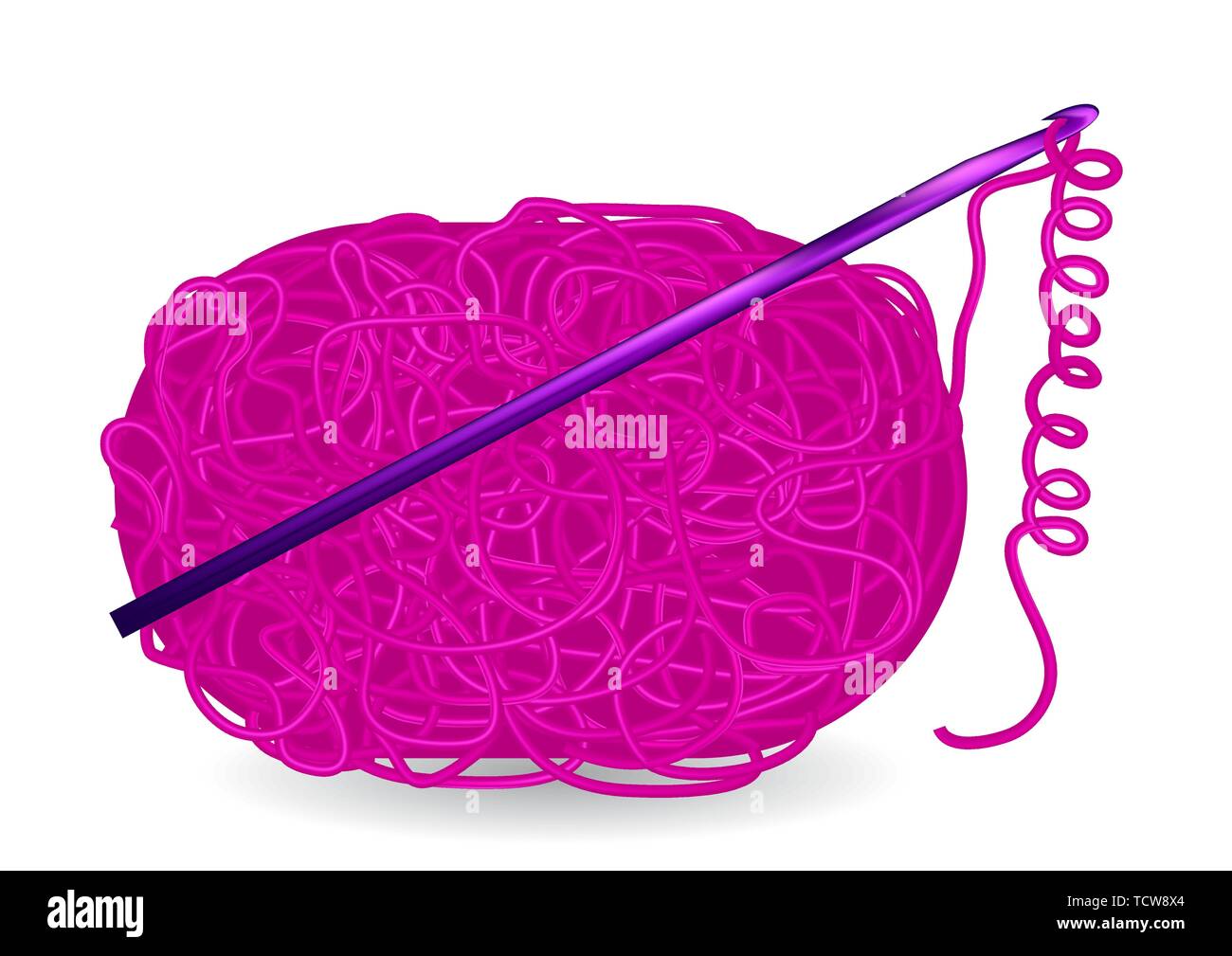 Knit crochet hook Stock Vector Images - Alamy