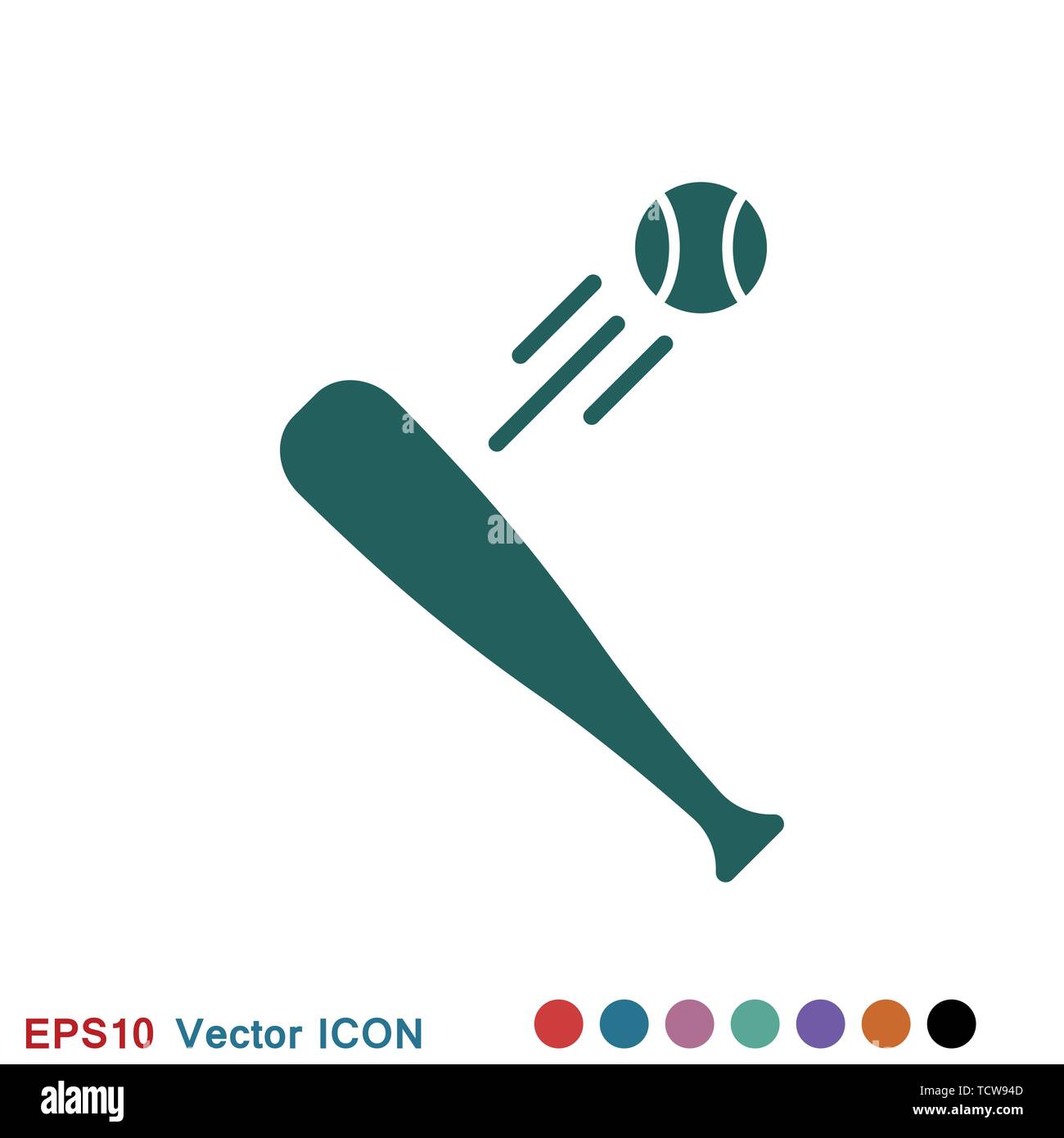 Simple modern set of baseball icons. Premium symbol collection. Vector ...