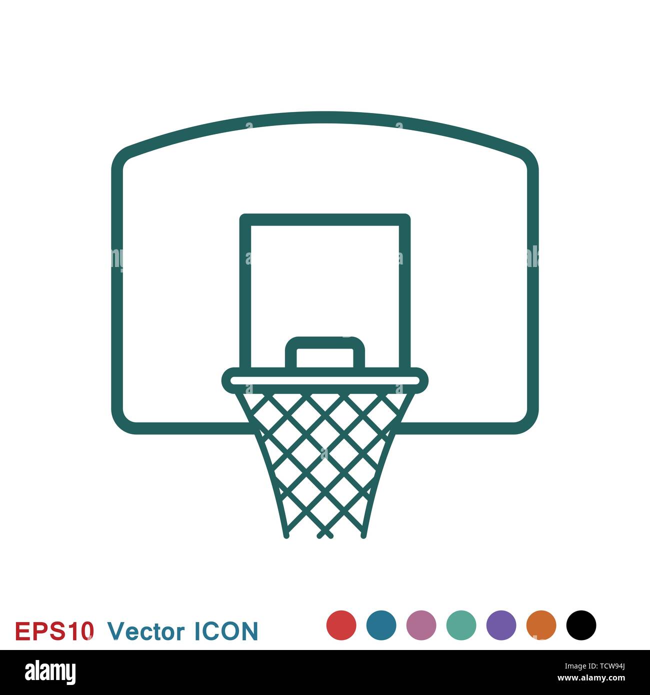 Basketball icon vector, in trendy flat style isolated on white ...