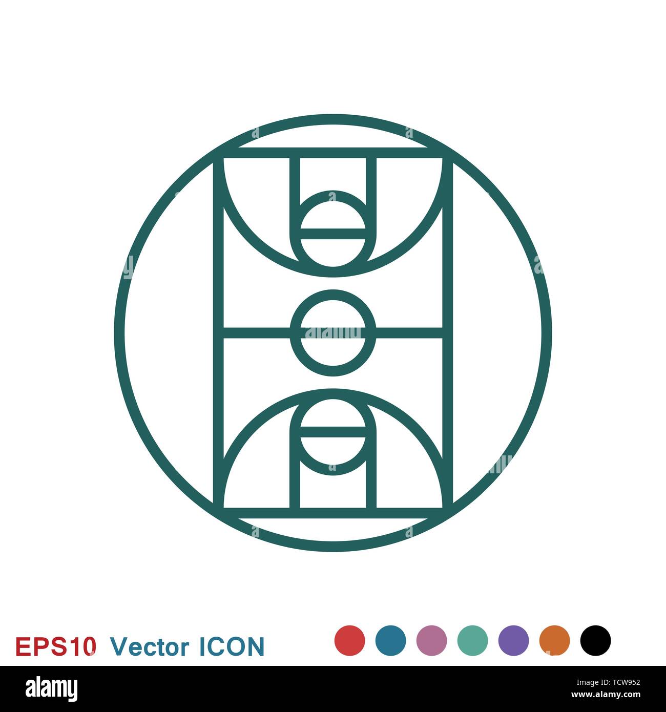 Basketball icon vector, in trendy flat style isolated on white ...