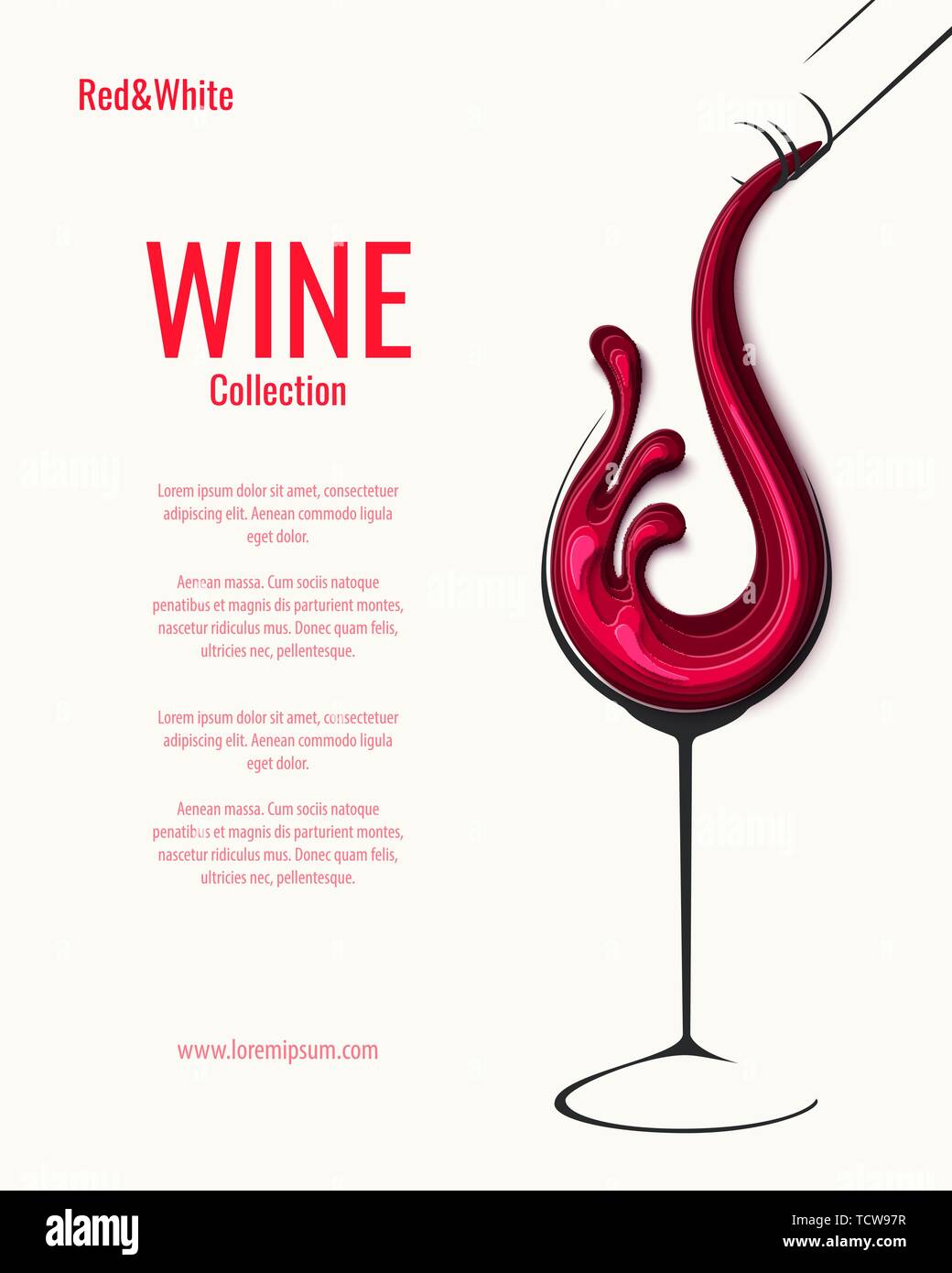 Wine splash Stock Vector Images - Alamy