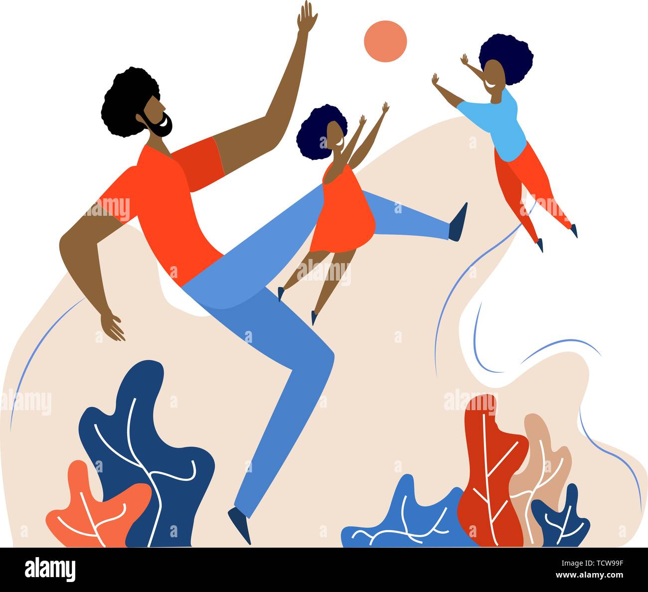 Children playing football vector vectors hi-res stock photography and ...