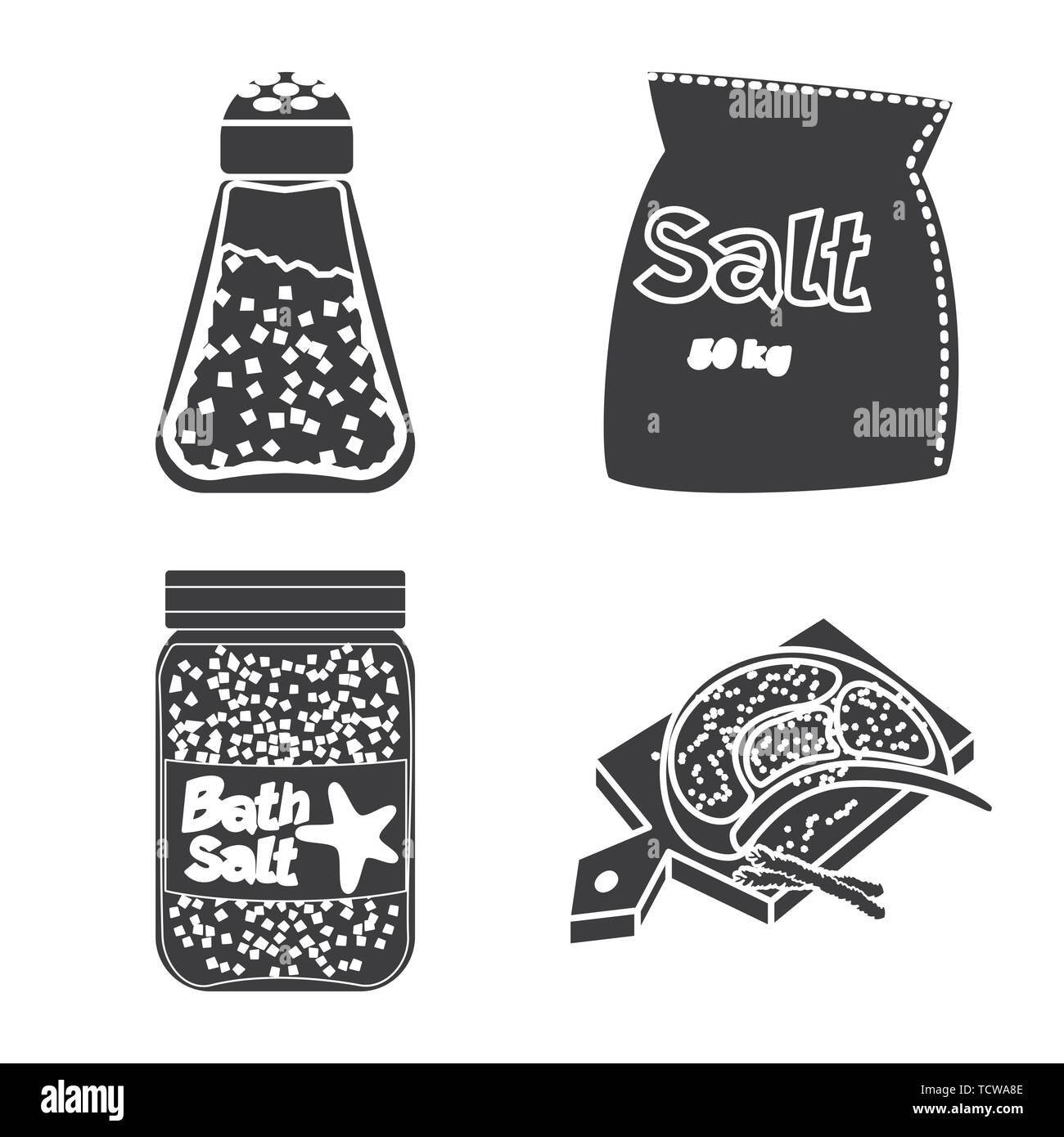 Vector illustration of natural and baking symbol. Set of natural and ...