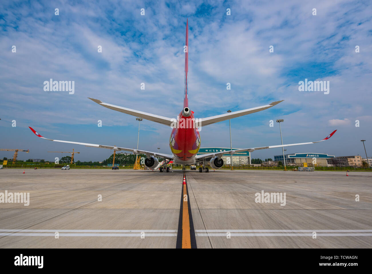 Sichuan Airlines Airbus A350 back Stock Photo - Alamy
