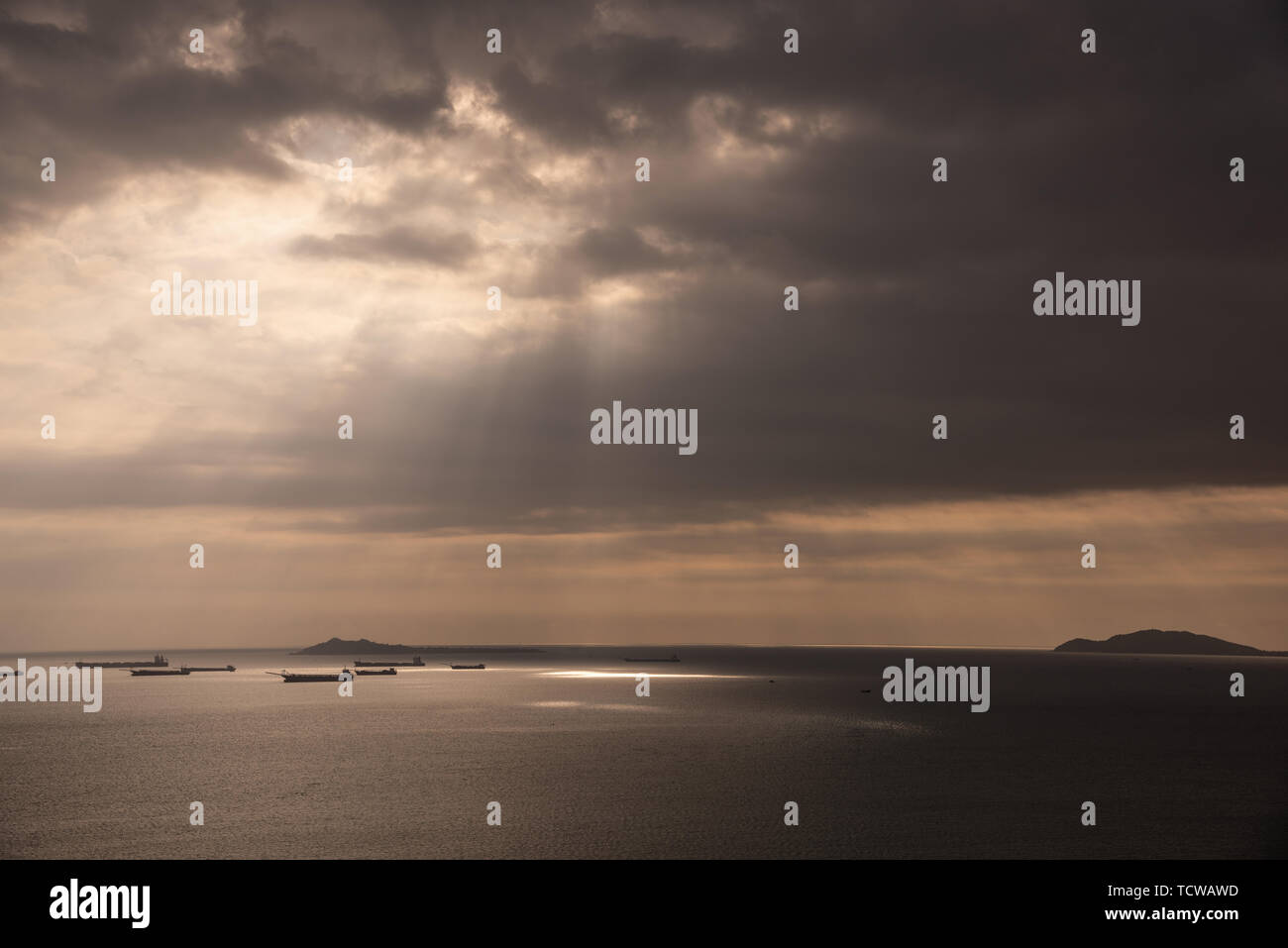 Jesus' light illuminates the sea Stock Photo - Alamy