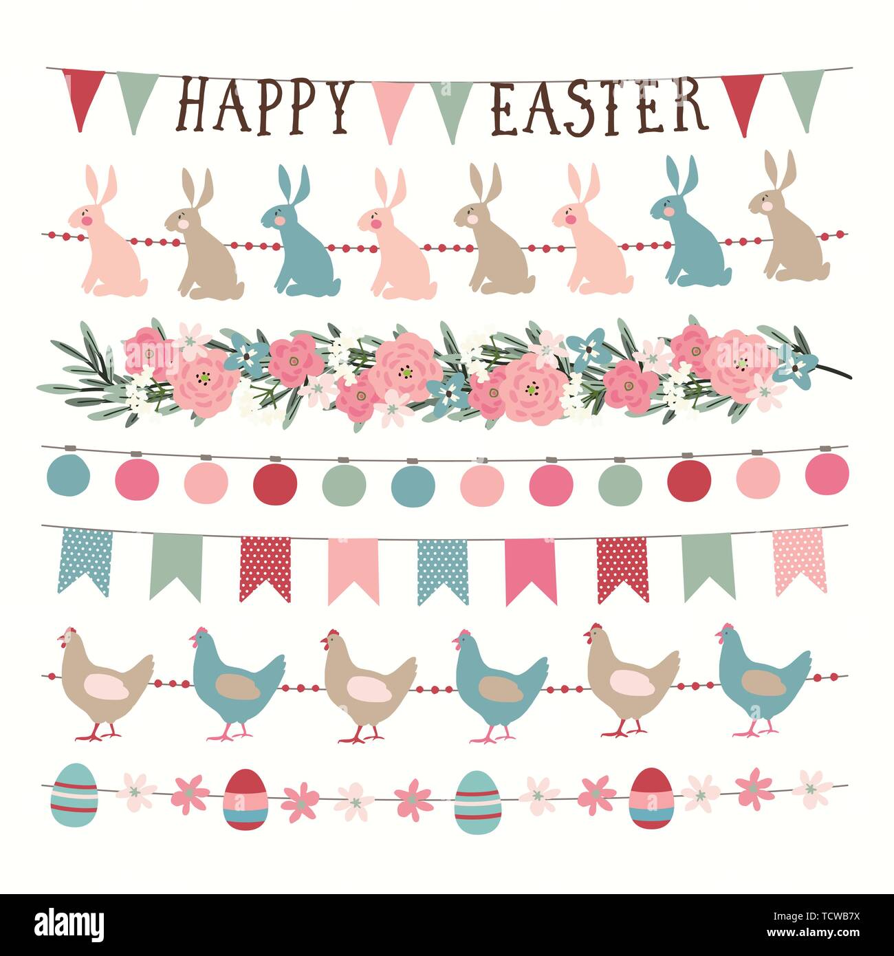 Retro clip art of rabbits hi-res stock photography and images - Alamy