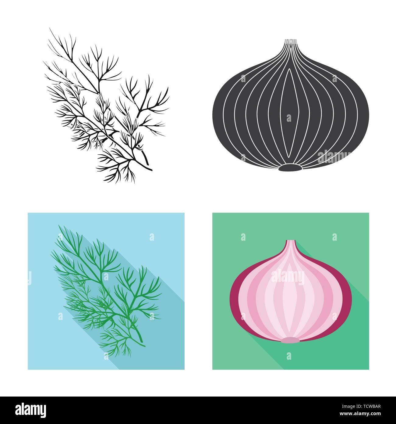 Vector design of taste and product icon. Collection of taste and ...