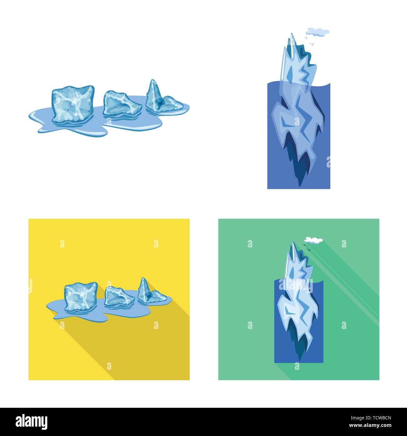 Vector design of texture and frozen sign. Collection of texture and ...
